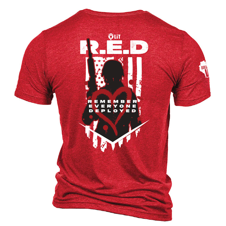 RED Remember Everyone Deployed T-Shirt | LiT Beard Co – LIT Beard Co